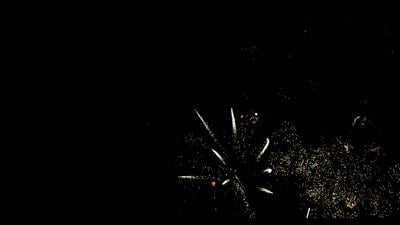 Peony, chrysanthemum and crossette fireworks effects in nocturne scene ...