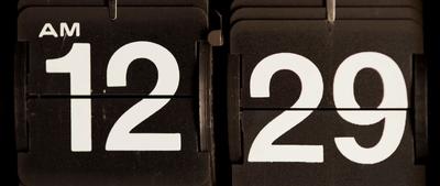 Retro flip clock changing from 11:59 pm to 12:00 am in 4K - Free HD ...