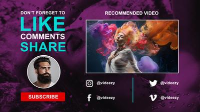 Youtube Channel End Screen Mogrt Template 05 - Free HD Video Clips ...