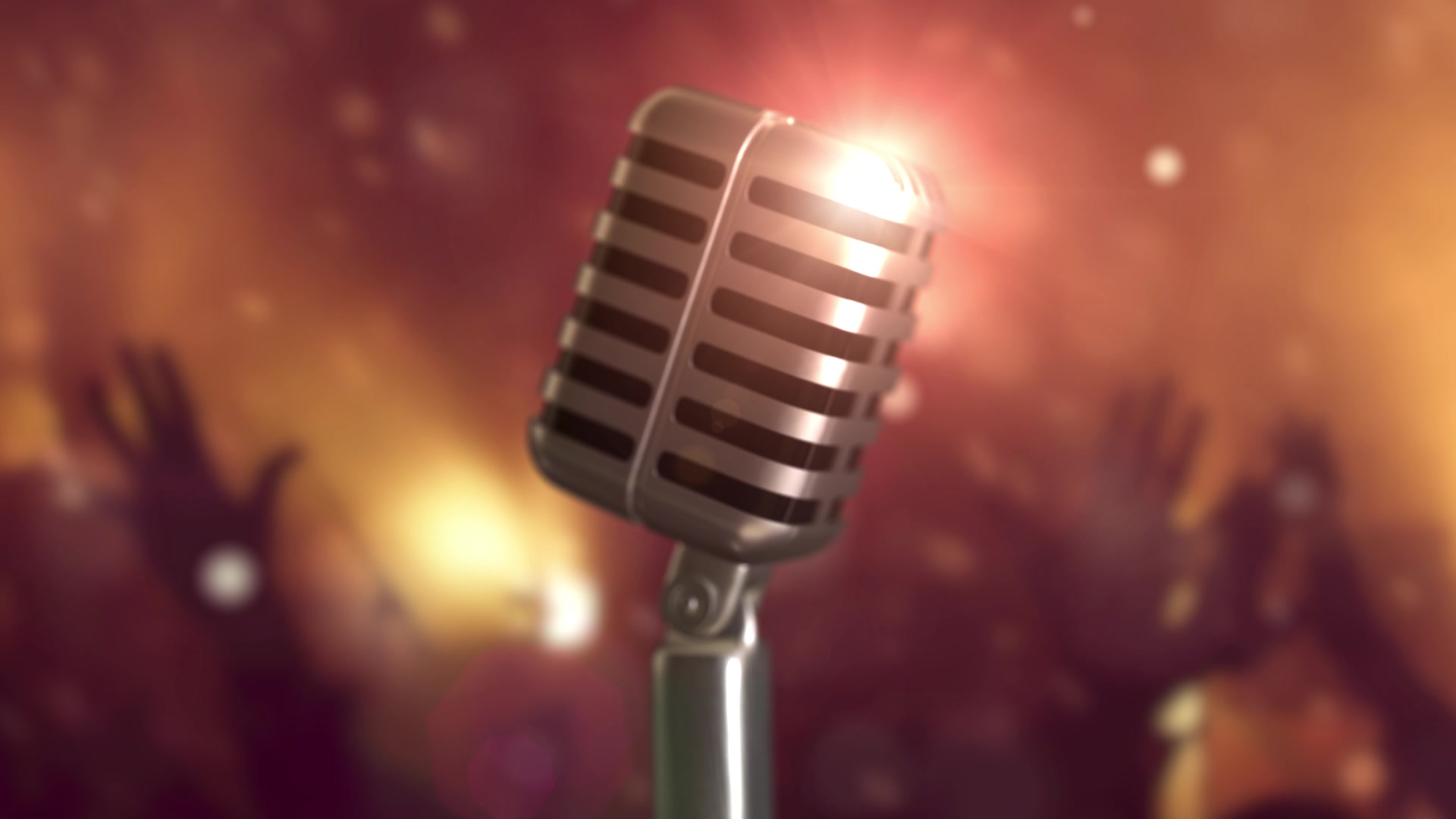 Mic On Stage Background