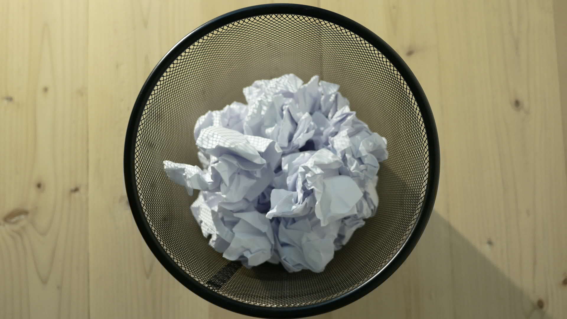 Paper Throwing Trash Can It Crumbling Into It