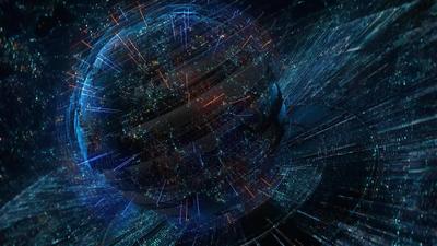 A digital representation of the futuristic communications grid of the Earth - Free HD Video ...
