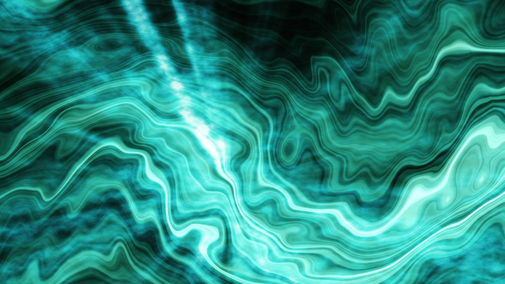Bright Turquoise Moving Abstract