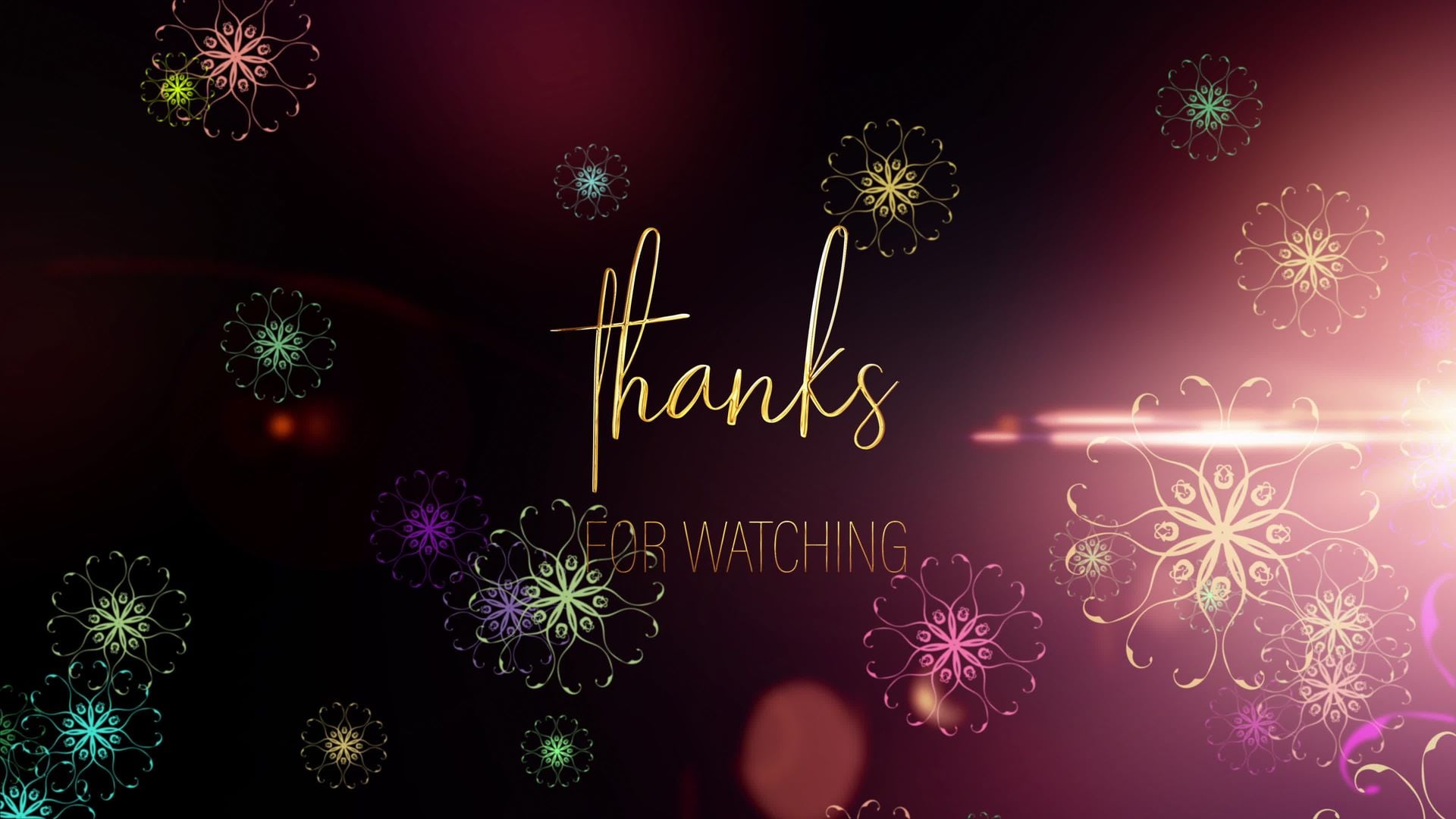 Thank You For Watching Animation Premium Vector | Thank You For